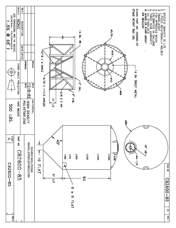Enviro Solutions - Cone Bottom Polyethylene Tanks